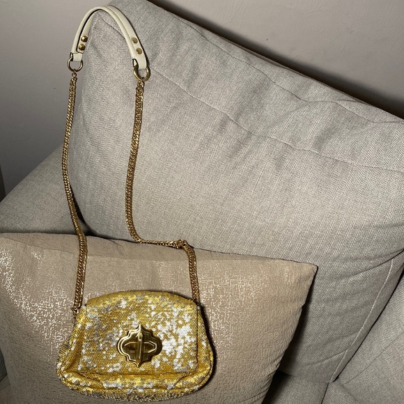Bags | Or Yany Silver And Gold Sequin Small Cross Body Purse | Poshmark